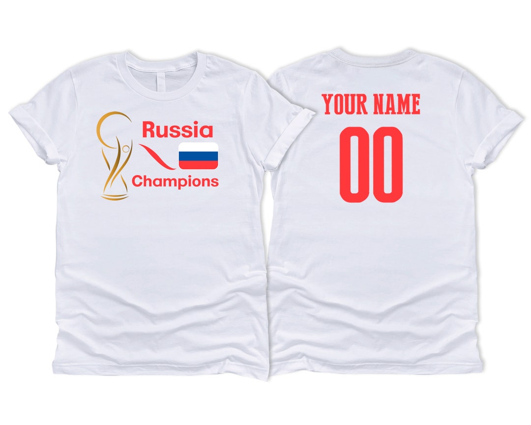 Russia National Country Team Sport Soccer T Shirt Simple Flag Logo ...