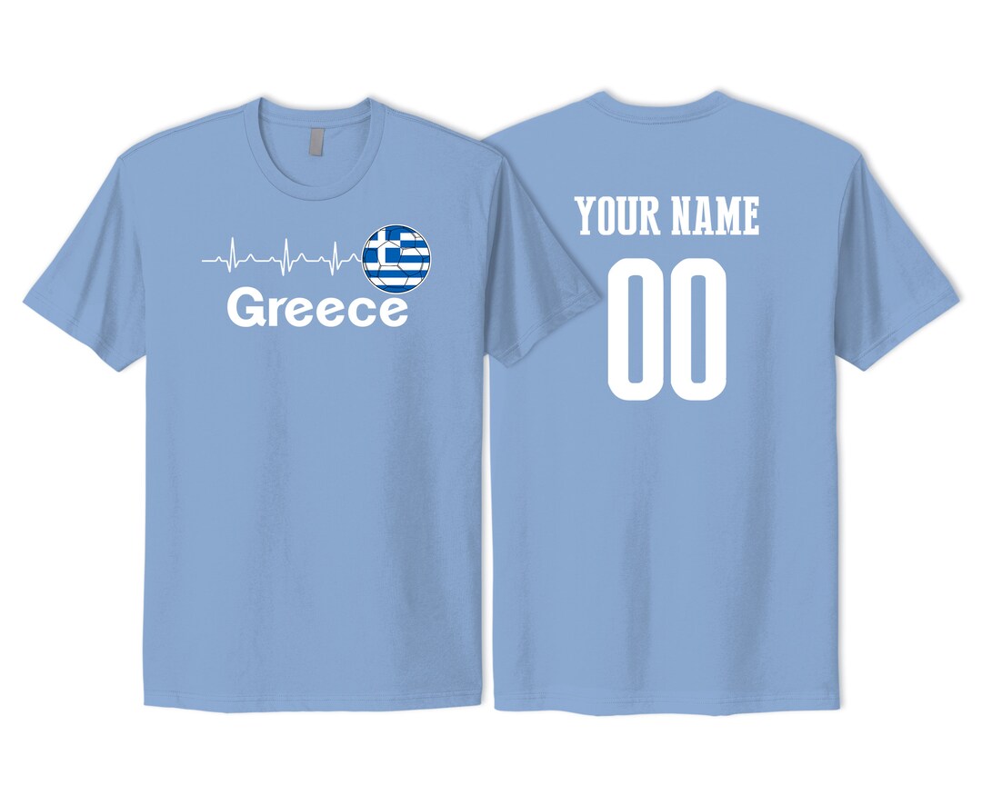 Greece T Shirt Flag Logo National Team Football Female 2023 Custom ...