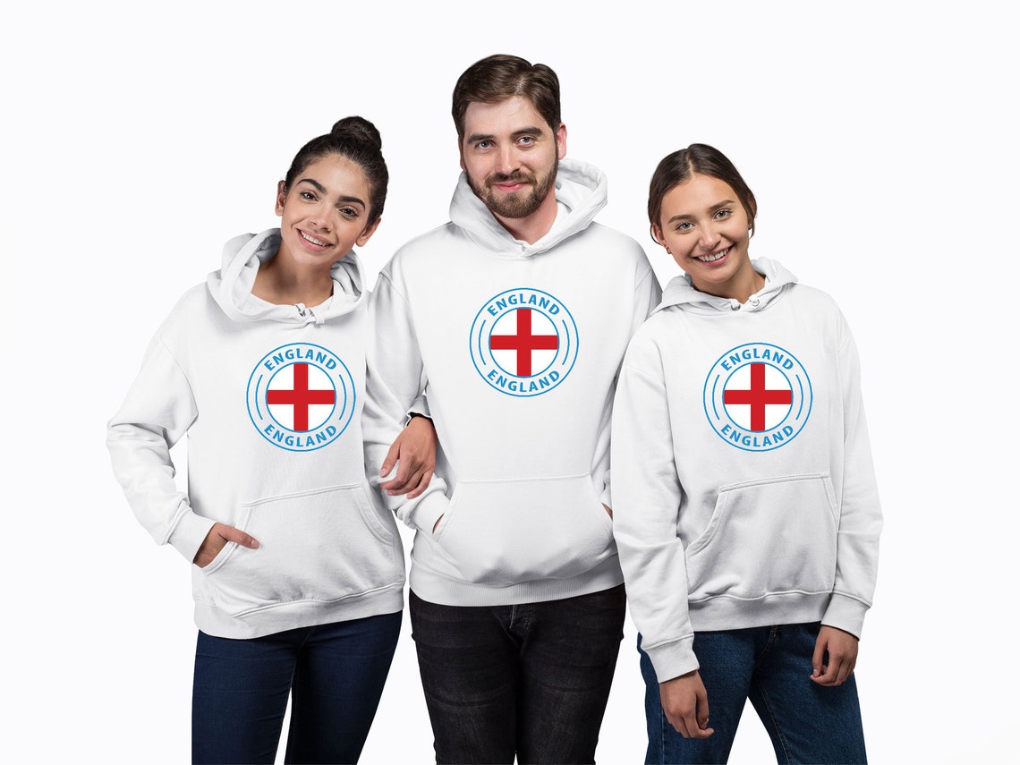 England Team Hoodie Sweatshirt Adult & Youth Sizes England - Etsy
