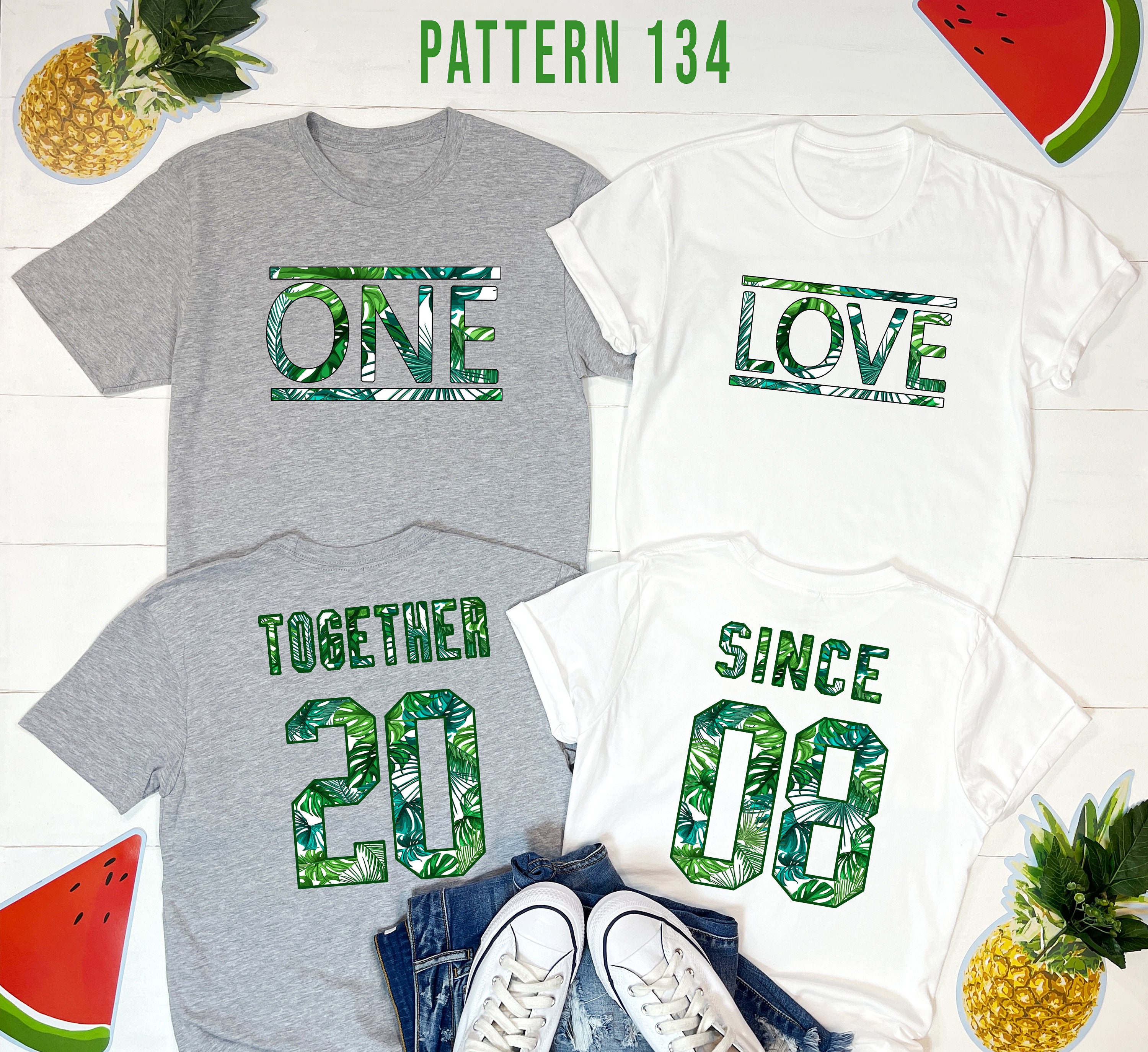 His and Hers One Love Shirts Set Matching Couple Shirts,valentines Day ...