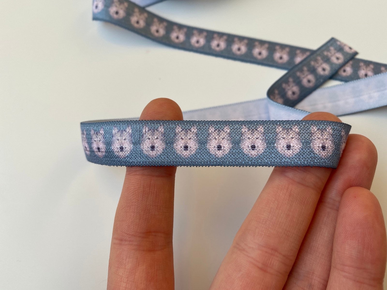 Wolf Fold Over Elastic 16mm Elastic Rubber Band Printed - Etsy