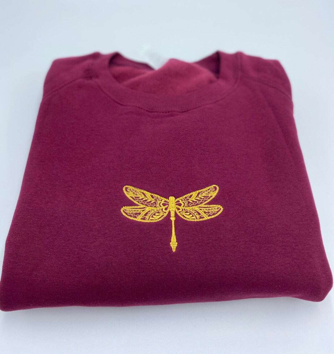 Embroidered Dragonfly Sweatshirt , Comfy Sweatshirt , Nature Lover Gift ...
