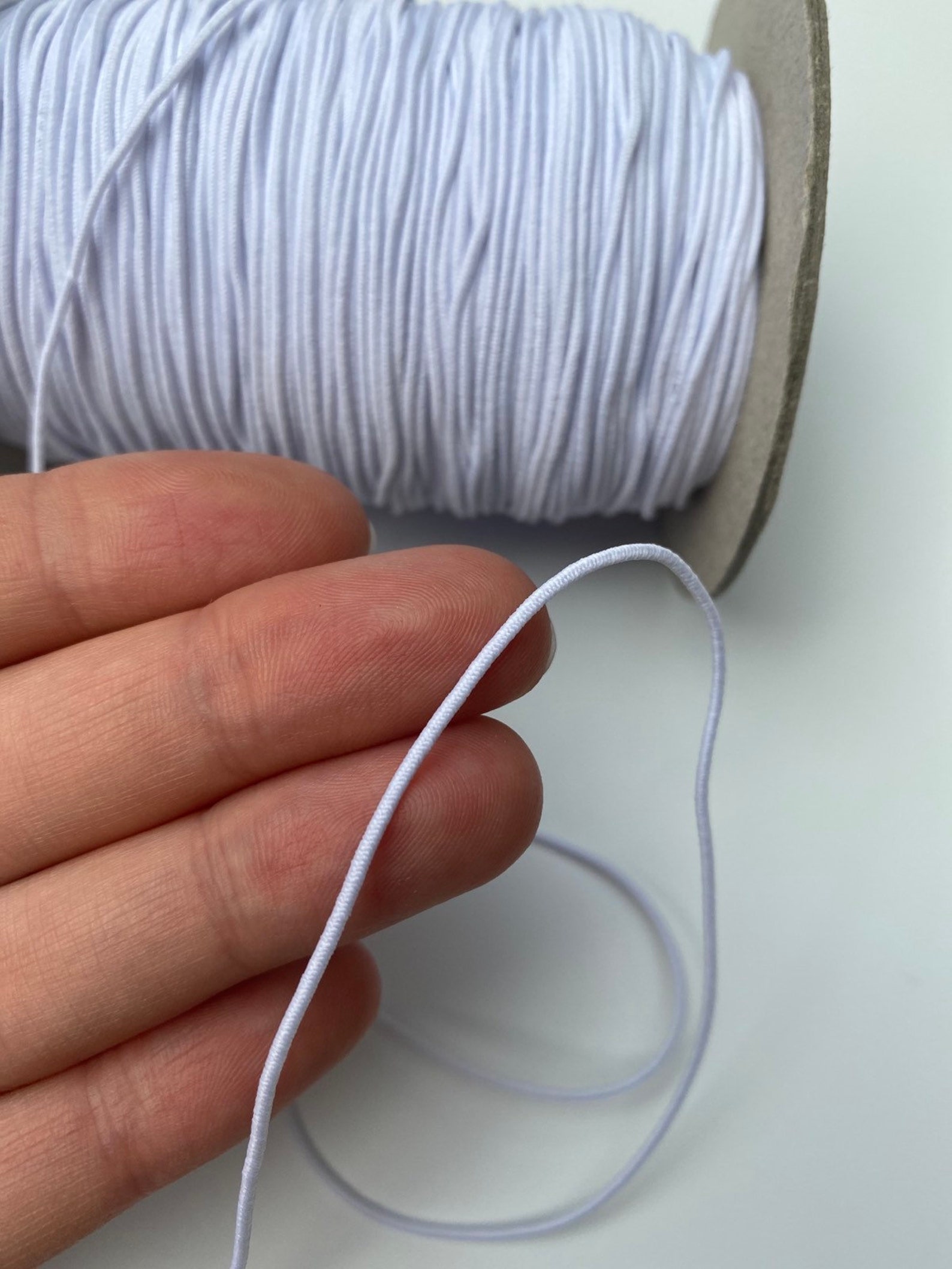 1mm White Elastic Round Elastic Elastic Cord Elastic | Etsy