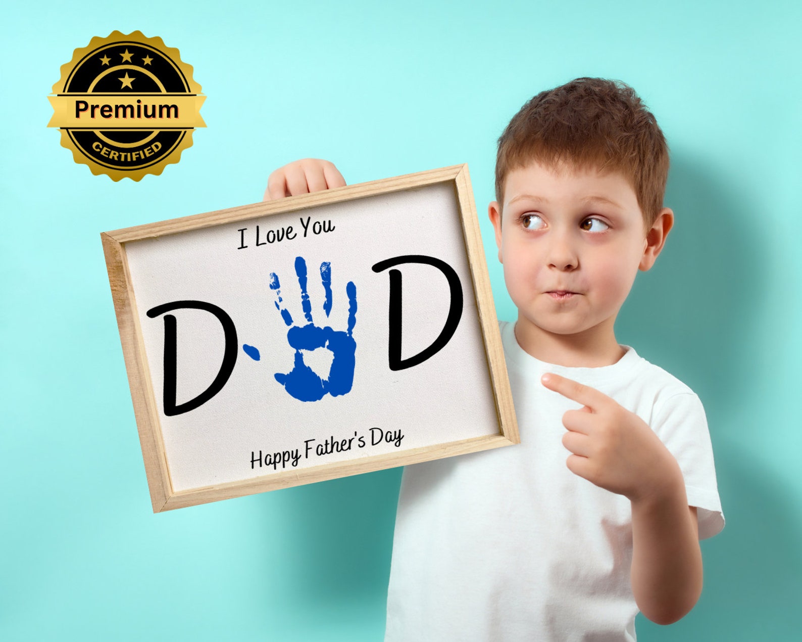 Fathers Day Handprint Printable, Birthday Handprint Printable, Craft ...