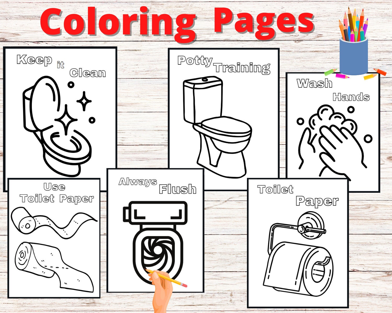 Potty Training Preschool Chart Bundle, Toddler Toilet Train, Potty ...