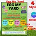 Egg My Yard Easter Fundraiser Flyer Template Bundle - Etsy