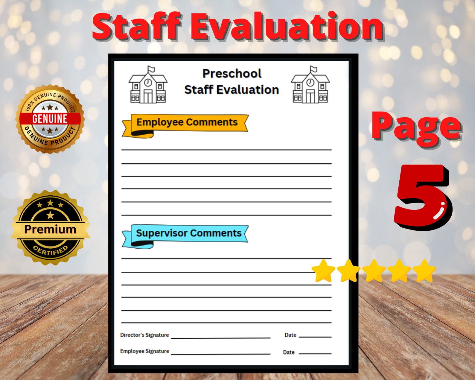 Daycare Staff Evaluation, Preschool Employee Evaluations, Child Care ...
