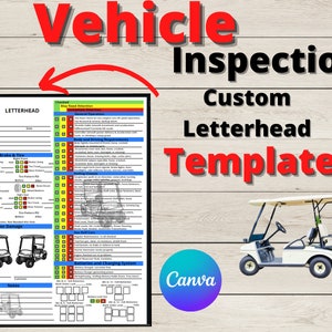 Golf Cart Inspection Report Checklist: Rental Check-in PDF - Etsy