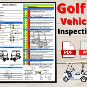 Golf Cart Inspection Report Checklist: Rental Check-in PDF - Etsy