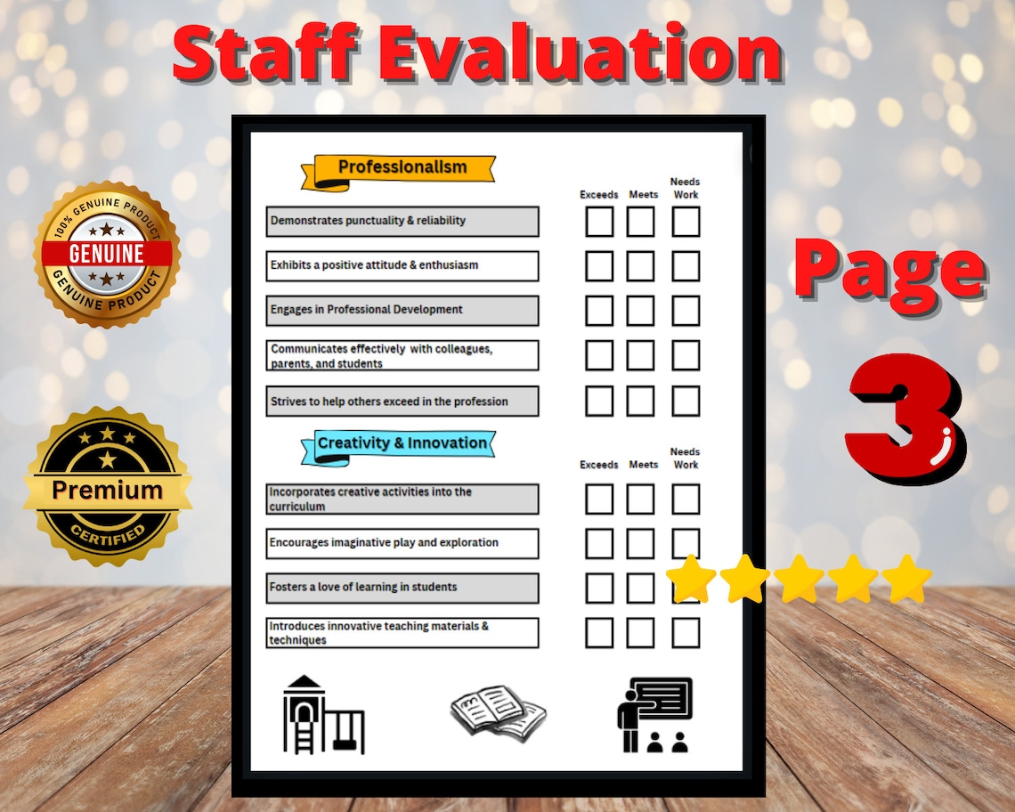 Daycare Staff Evaluation, Preschool Employee Evaluations, Child Care ...