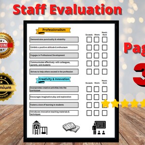 Daycare Staff Evaluation, Preschool Employee Evaluations, Child Care ...