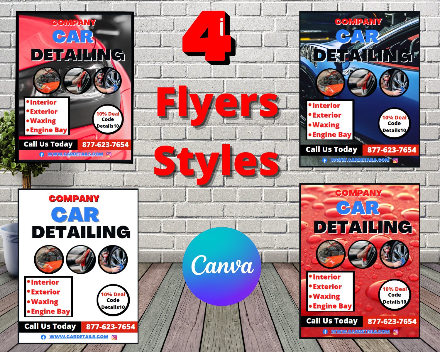 Car Detailing Flyer, Car Detail Bundle, Car Wash, Auto Detailing Bundle Receipt, Invoice, Quote ...