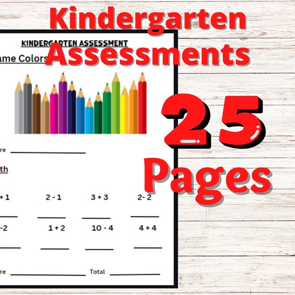Preschool Assessment - Etsy