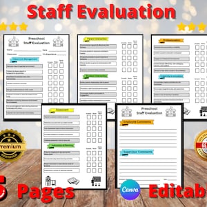 Daycare Staff Evaluation, Preschool Employee Evaluations, Child Care ...
