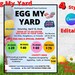 Egg My Yard Easter Fundraiser Flyer Template Bundle - Etsy