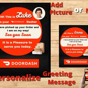 Doordash Dasher Bundle Personalized Messages Animated GIF, ID Card ...