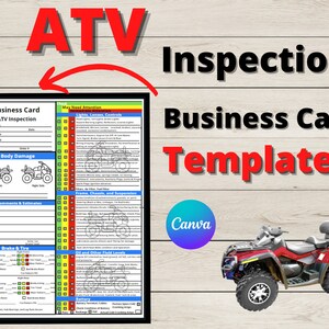 ATV Inspection Checklist: Repair Log, Multi-point PDF & Canva - Etsy ...