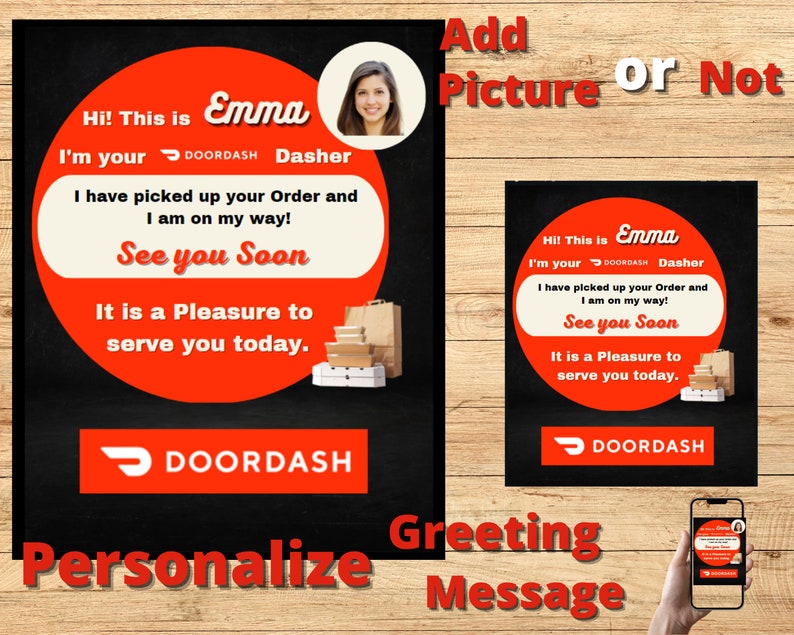 Doordash Dasher Bundle Personalized Messages Animated GIF, ID Card ...