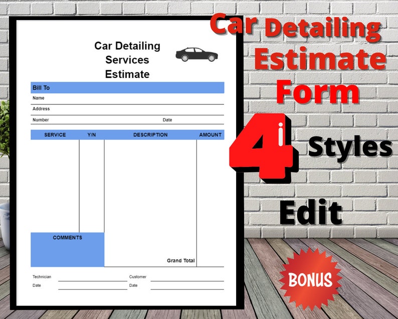 Car Detailing Flyer, Car Detail Bundle, Car Wash, Auto Detailing Bundle ...