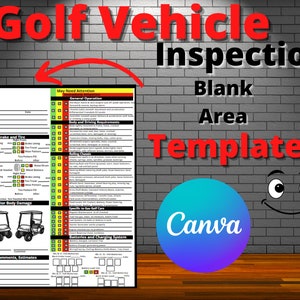 Golf Cart Inspection Report Checklist Golf Cart Rental Check - Etsy