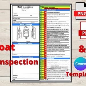 Boat Inspection Report, Multi Point Boat Inspection Checklist and ...
