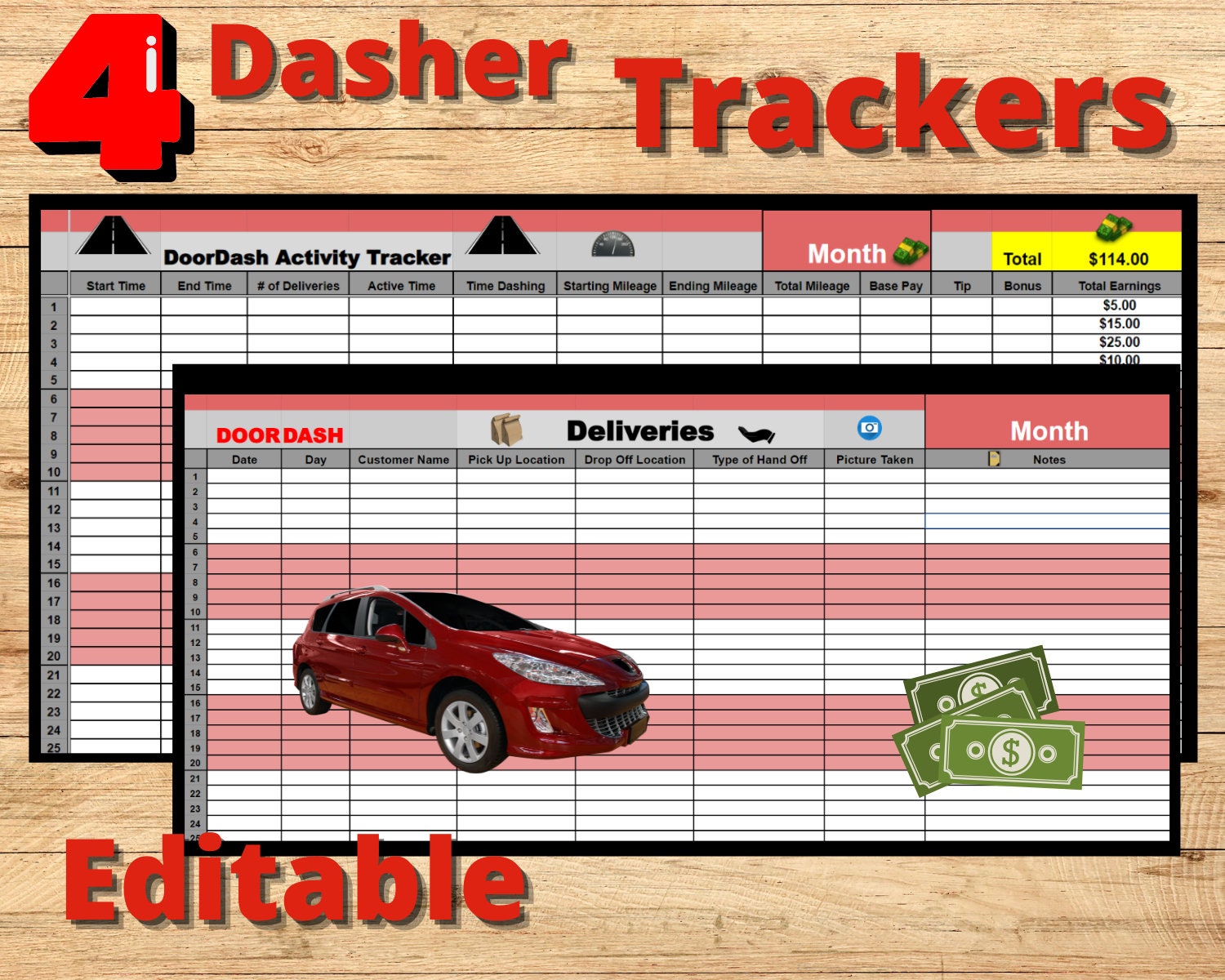 Doordash Dasher Bundle Personalized Messages Animated GIF, ID Card ...
