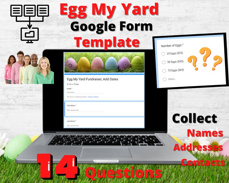 Egg My Yard Easter Fundraiser Flyer Template Bundle - Etsy