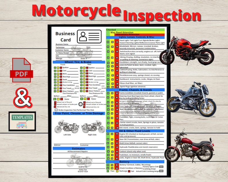 Motorcycle Inspection Report, Multi Point Motorcycle Inspection ...