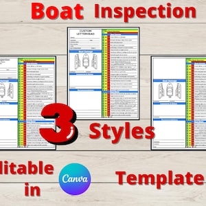 Boat Inspection Report, Multi Point Boat Inspection Checklist and ...