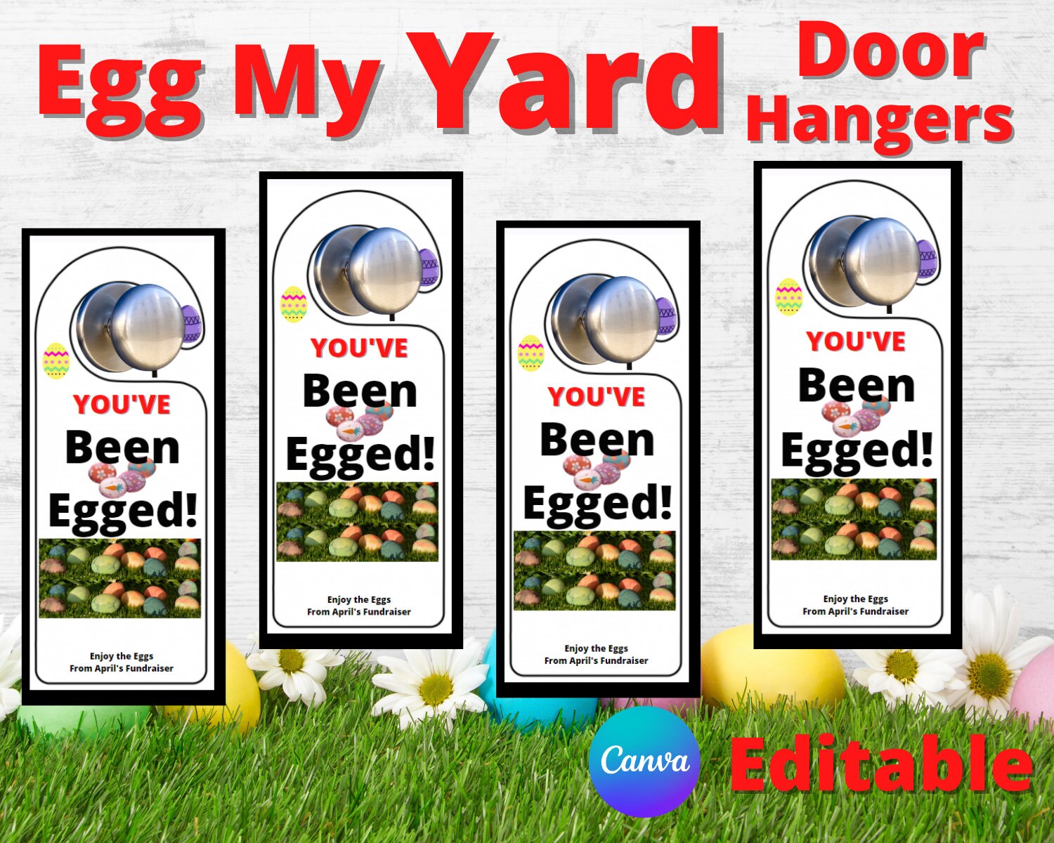 Egg My Yard Easter Fundraiser Flyer Template Bundle - Etsy