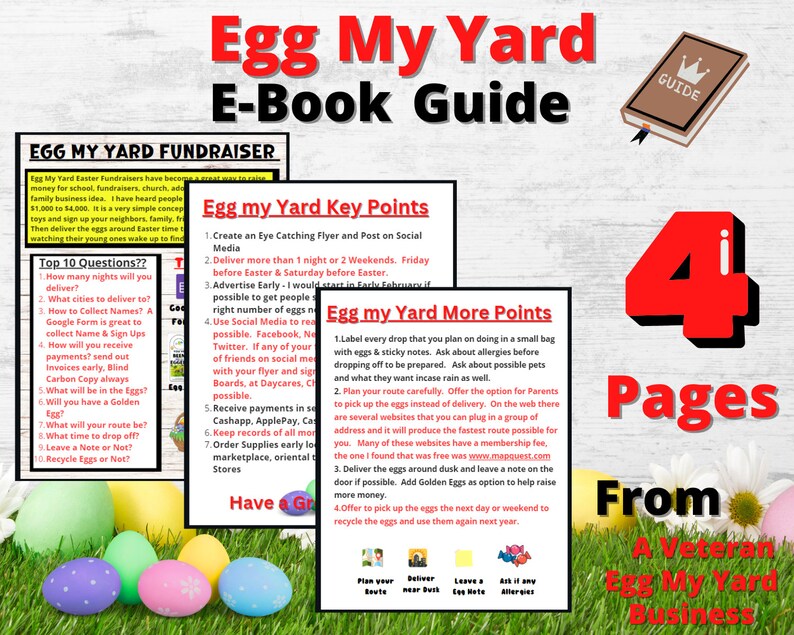 Egg My Yard Easter Fundraiser Flyer Template Bundle - Etsy