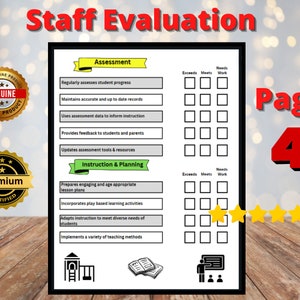 Daycare Staff Evaluation, Preschool Employee Evaluations, Child Care ...