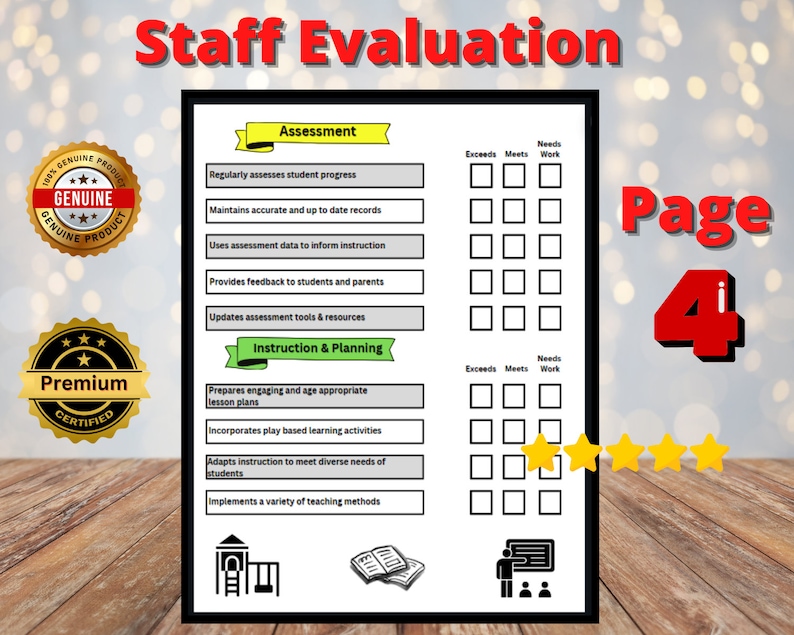 Daycare Staff Evaluation, Preschool Employee Evaluations, Child Care ...
