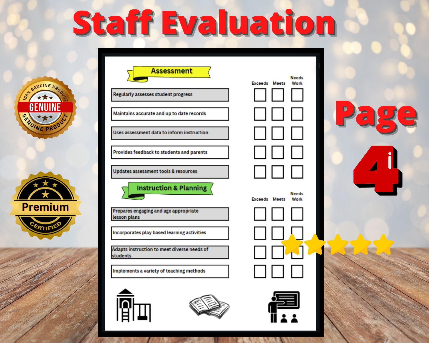 Daycare Staff Evaluation, Preschool Employee Evaluations, Child Care ...