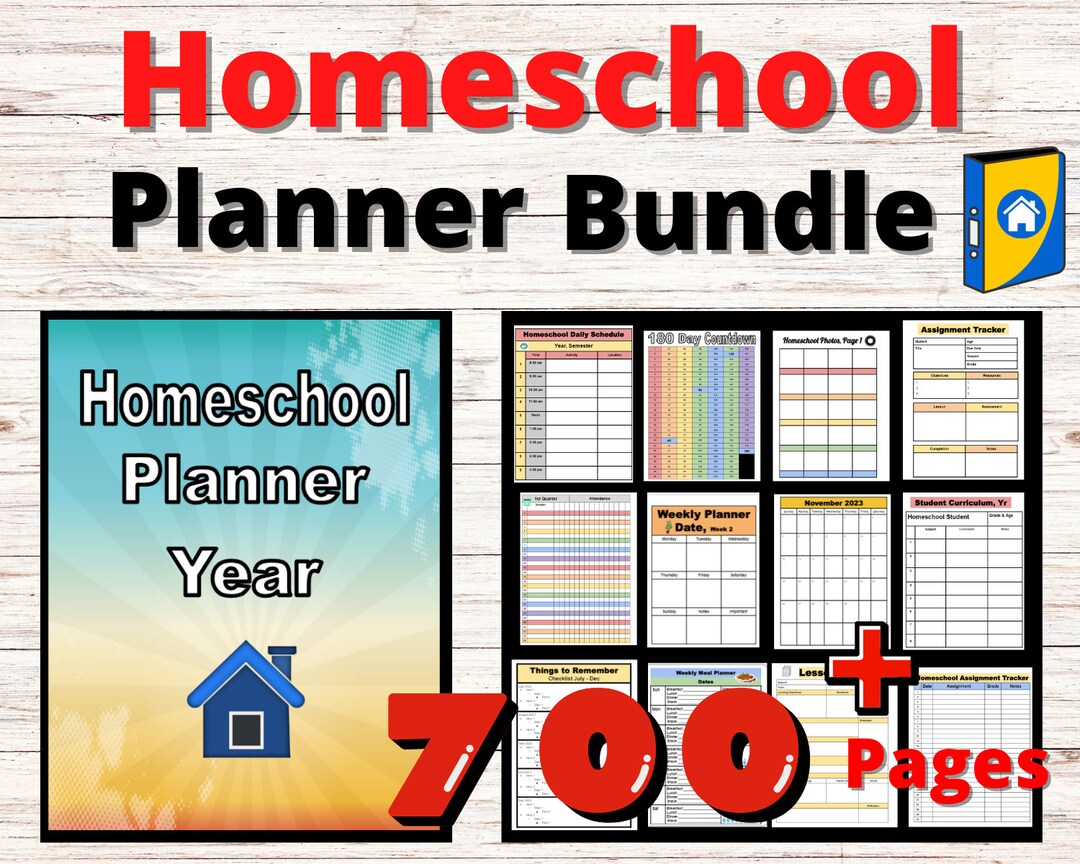 Homeschool Planner Bundle Resources Printable Homeschooling Planning ...