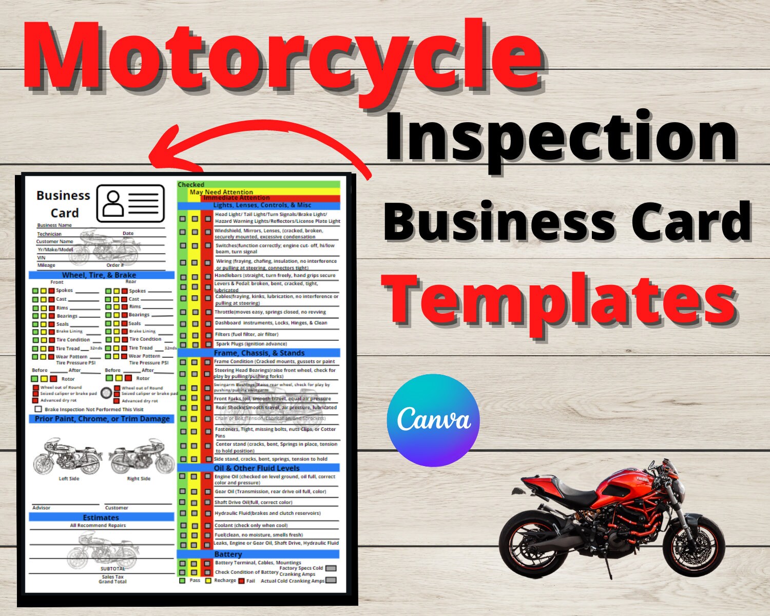 Motorcycle Inspection Report, Multi Point Motorcycle Inspection ...