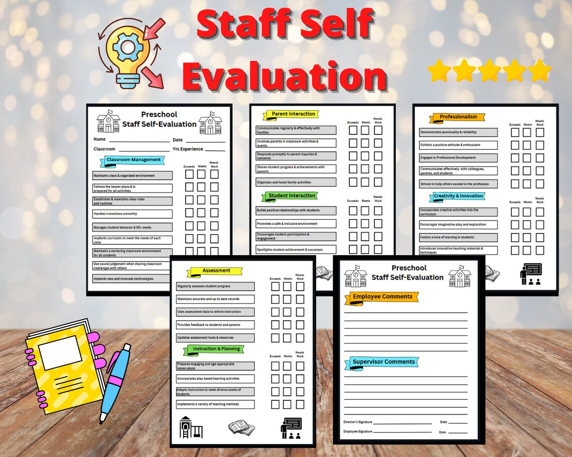 Daycare Staff Evaluation, Preschool Employee Evaluations, Child Care ...