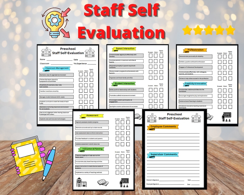 Daycare Staff Evaluation, Preschool Employee Evaluations, Child Care ...