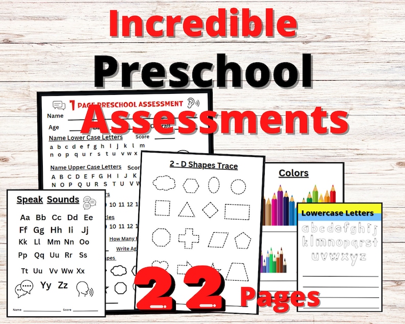 Printable Preschool Assessment Worksheets Activity Homeschool Post ...