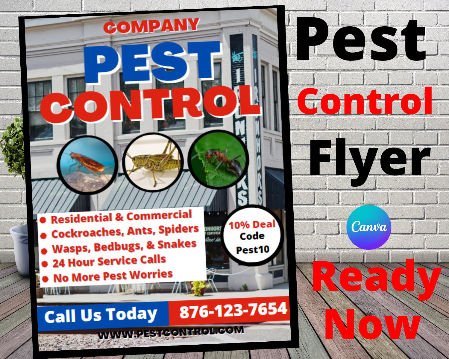 Pest Control Service Flyer Pests Control Bug Control Editable - Etsy