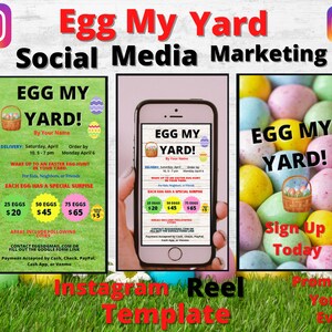 Egg My Yard Easter Fundraiser Flyer Template Bundle - Etsy