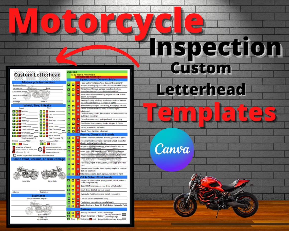 Motorcycle Inspection Report, Multi Point Motorcycle Inspection ...
