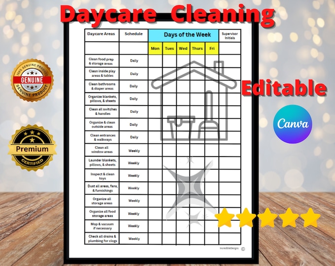 Daycare Employee Duties Checklist/ Child Care Staff Duties Checklist ...