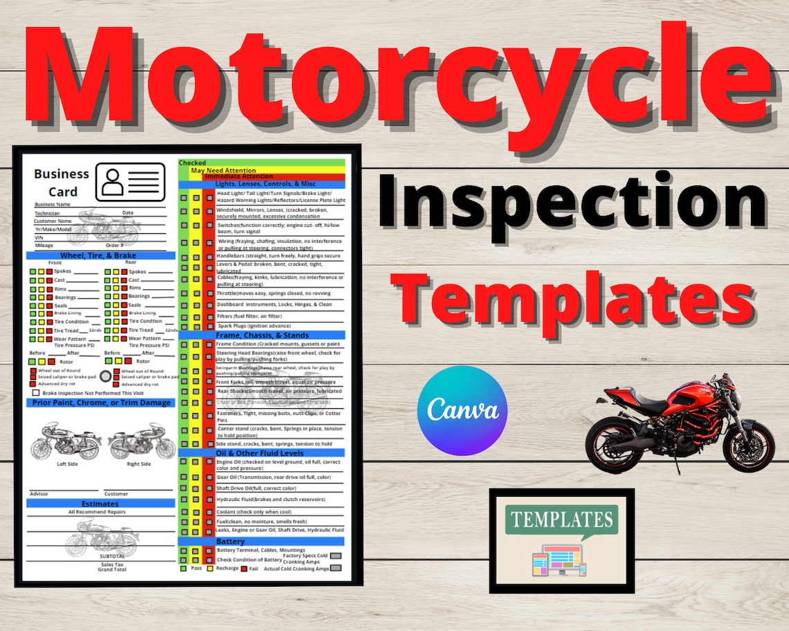 Motorcycle Inspection Report, Multi Point Motorcycle Inspection ...