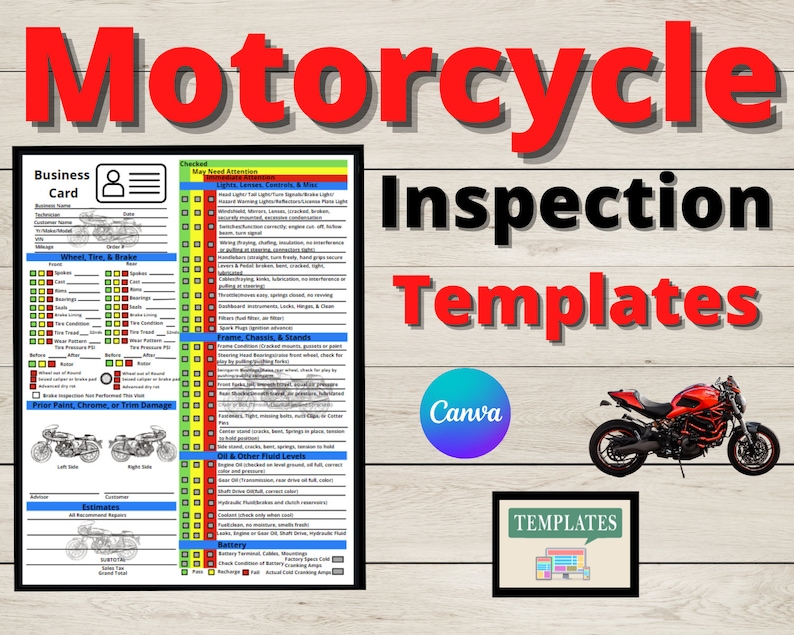 Motorcycle Inspection Report, Multi Point Motorcycle Inspection ...