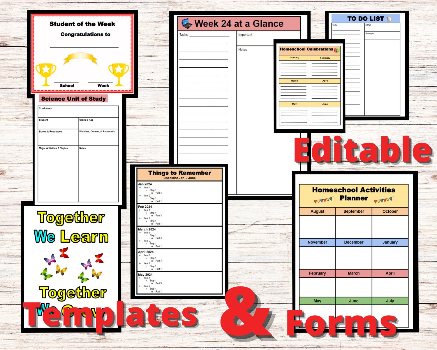 Homeschool Planner Bundle Resources Printable Homeschooling Planning ...