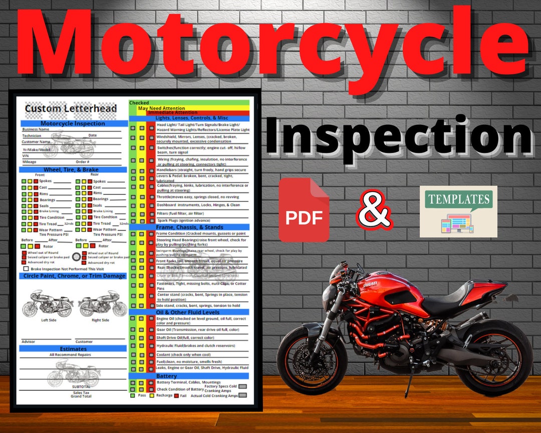Motorcycle Inspection Report, Multi Point Motorcycle Inspection ...