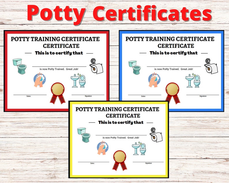 Potty Training Preschool Chart Bundle, Toddler Toilet Train, Potty ...