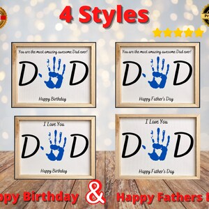 Fathers Day Handprint Printable, Birthday Handprint Printable, Craft ...
