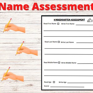 Kindergarten Assessment Worksheets Activity Homeschool Assessments - Etsy